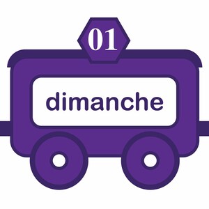 French Days of the Week Train Chart: Playroom Printable (digital ...