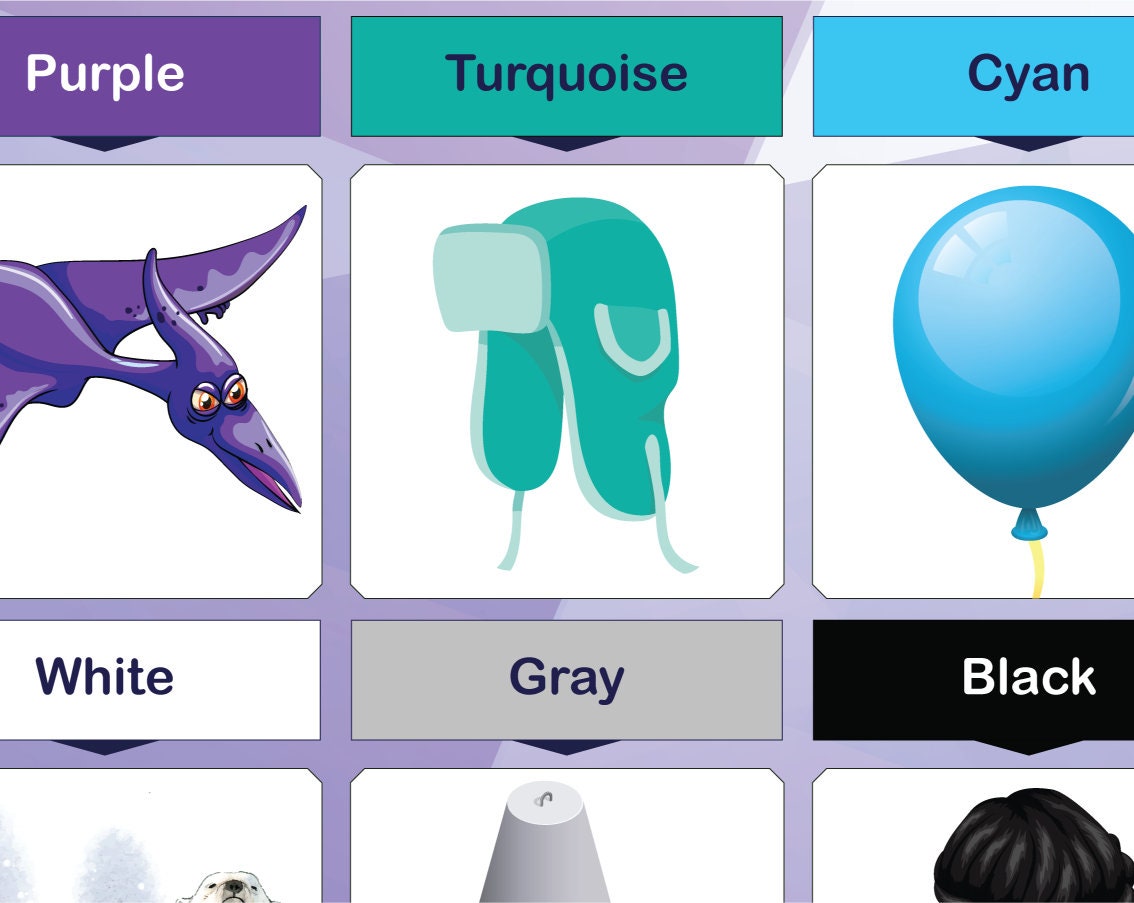 English Colours Poster/ Coloured Poster / Printable Nursery Art ...