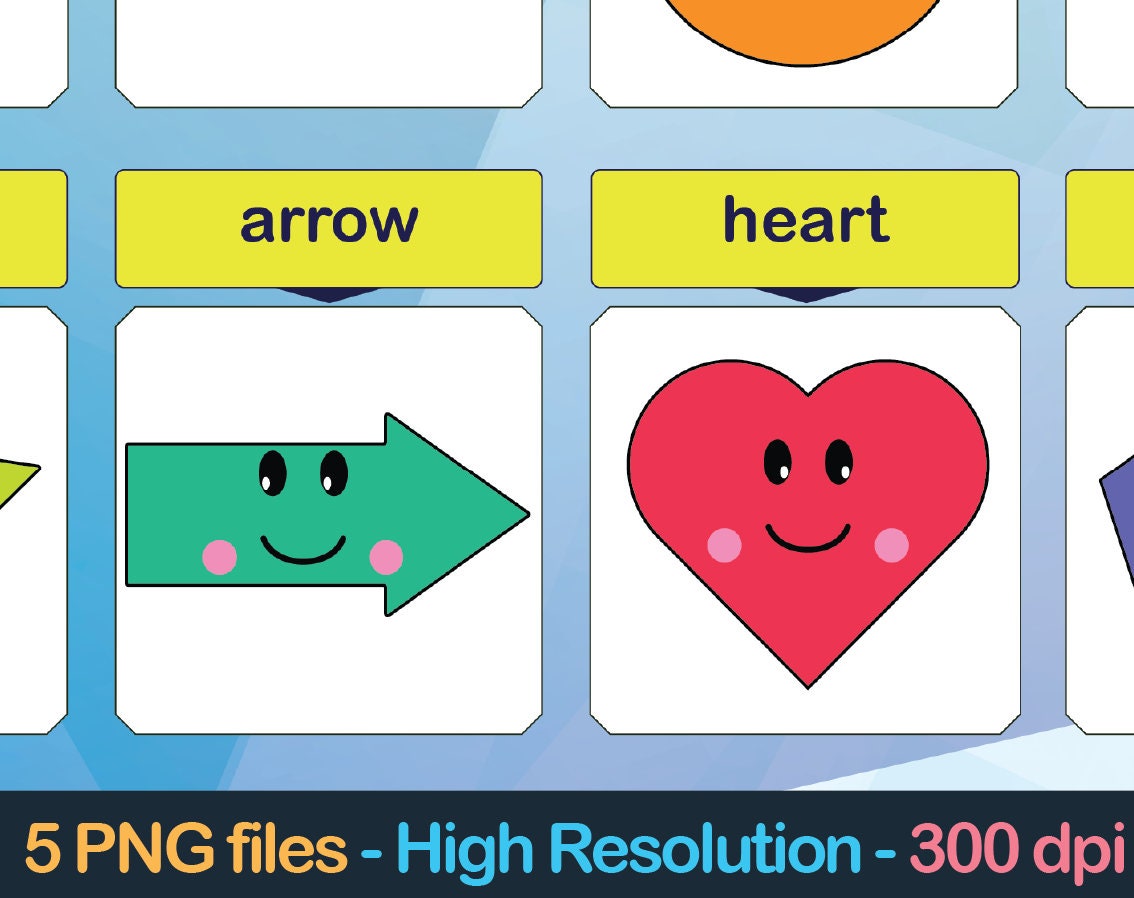 Geometric Shapes Poster: English Vocabulary for Kids (digital Download ...