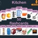 ENGLISH Kitchen Flashcards / Printable Kitchen Vocabulary / Household ...