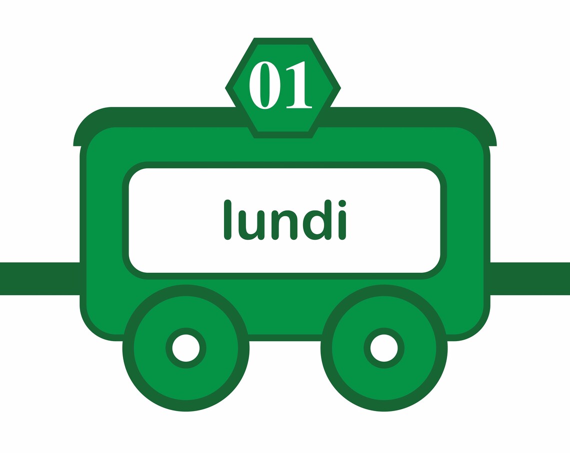 FRENCH Days Train / Le Train Des Jours / Les Jours De La Semaine ...