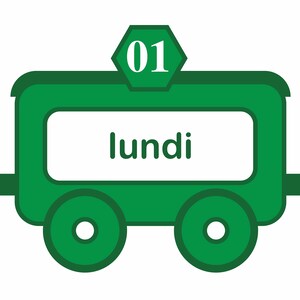 FRENCH Days Train / Le Train Des Jours / Les Jours De La Semaine ...