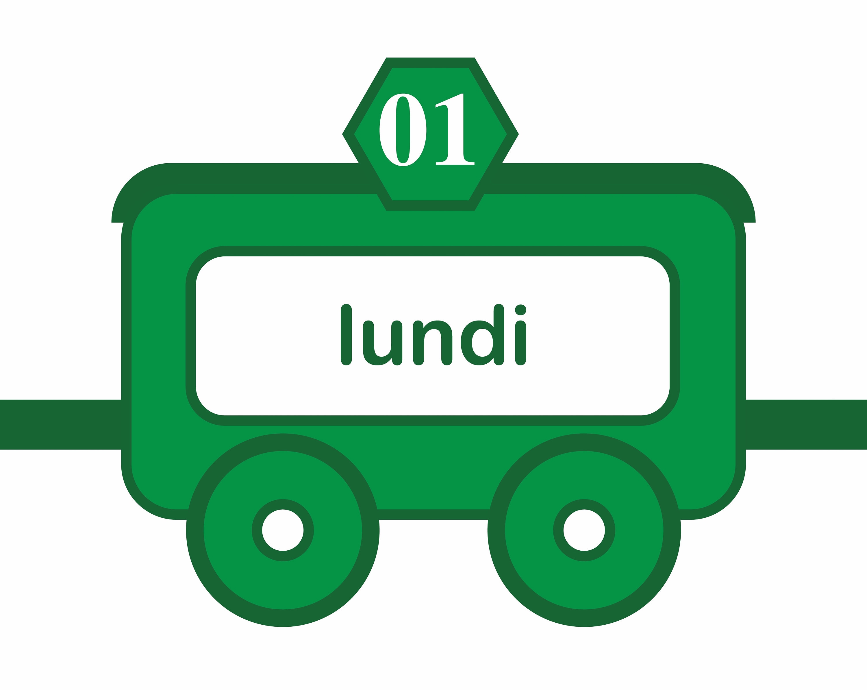 FRENCH Days Train / Le Train Des Jours / Les Jours De La Semaine ...