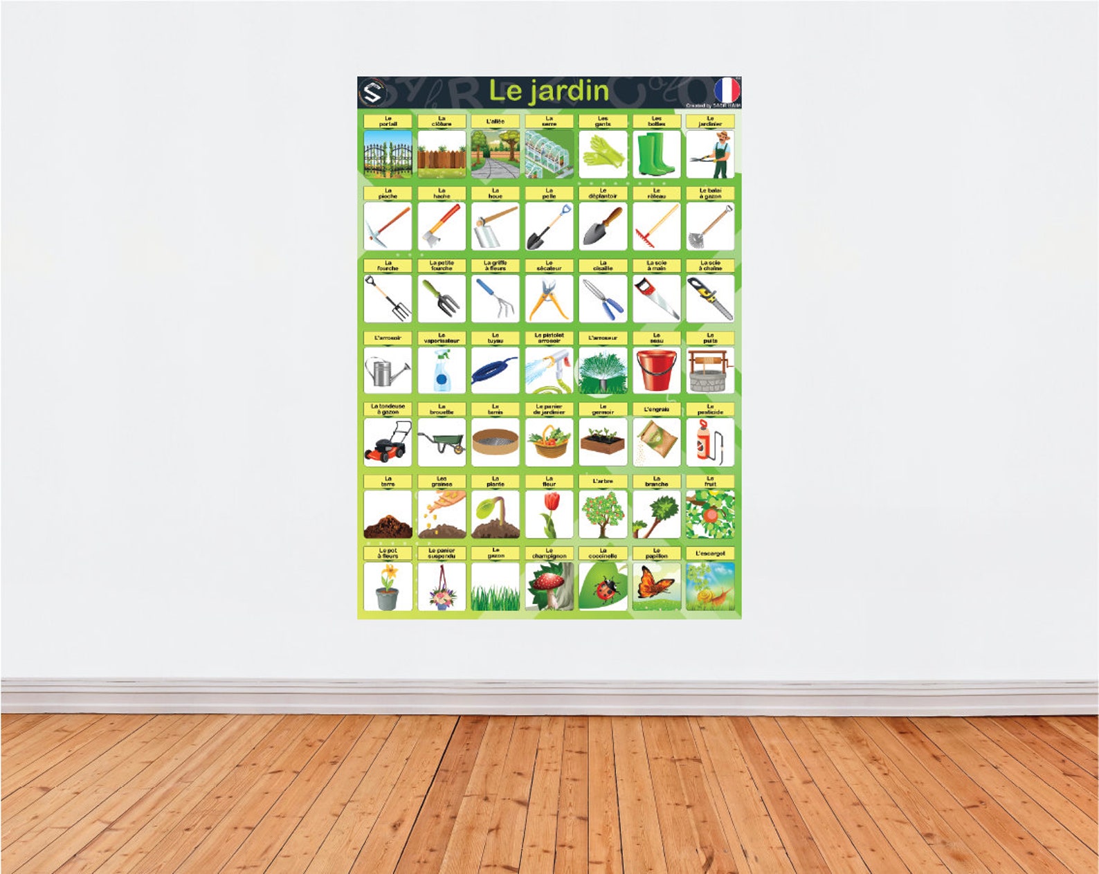 Le Jardin | FRENCH Garden Vocabulary Extra Large Wall Poster for ...