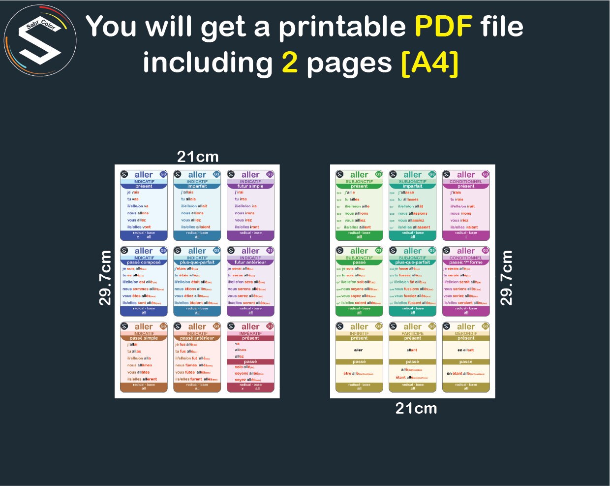Le Verbe (ALLER) à Tous Les Temps | French Verbs Conjugation Flashcards ...