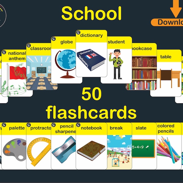 Vocabulary Cards - Etsy