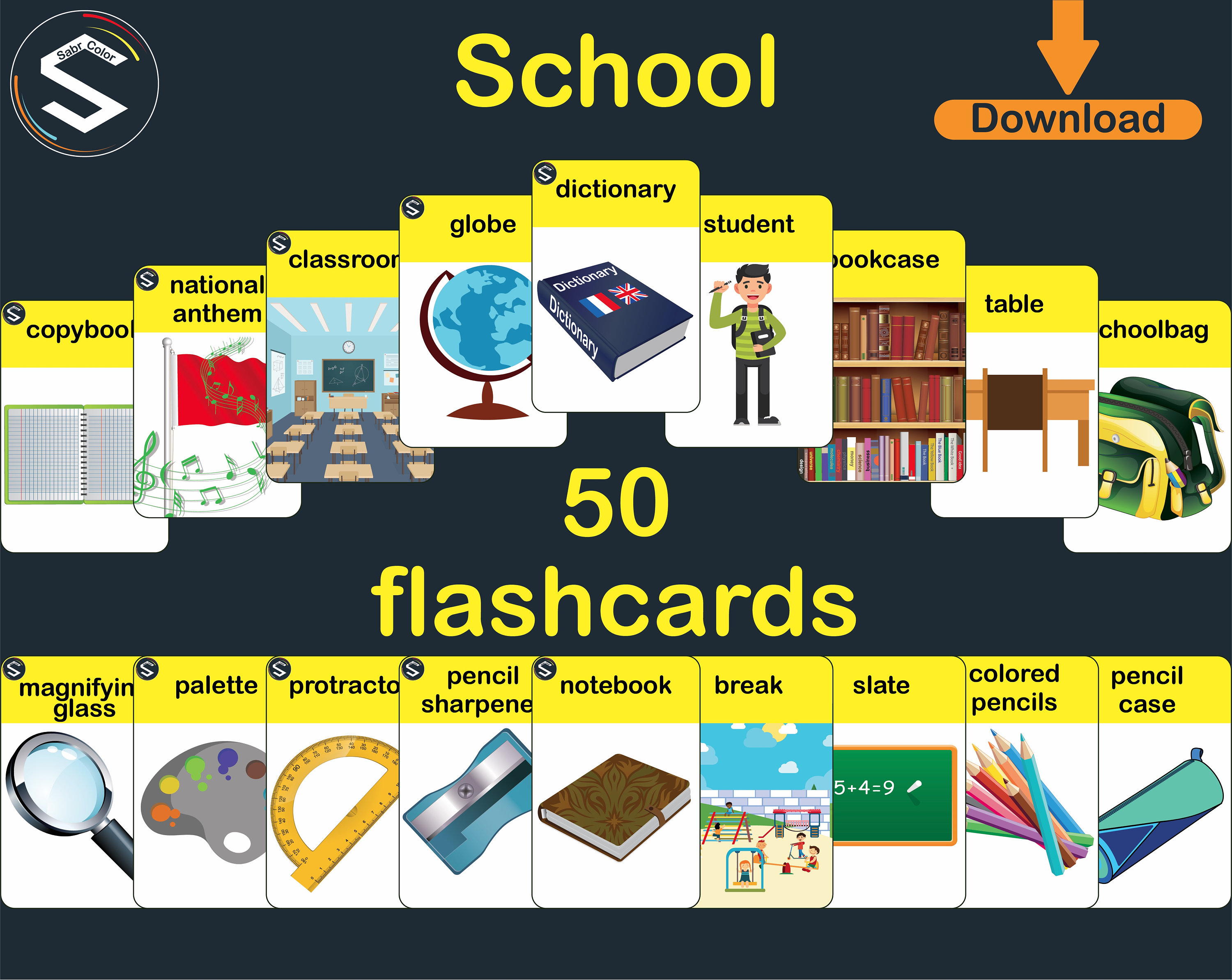 English Vocabulary Flash Card