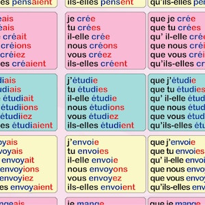 French Verbs Conjugation Poster Affiche De Conjugaison Des Verbes ...