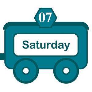 ENGLISH Days Train / the Days of the Week / School Days Poster ...