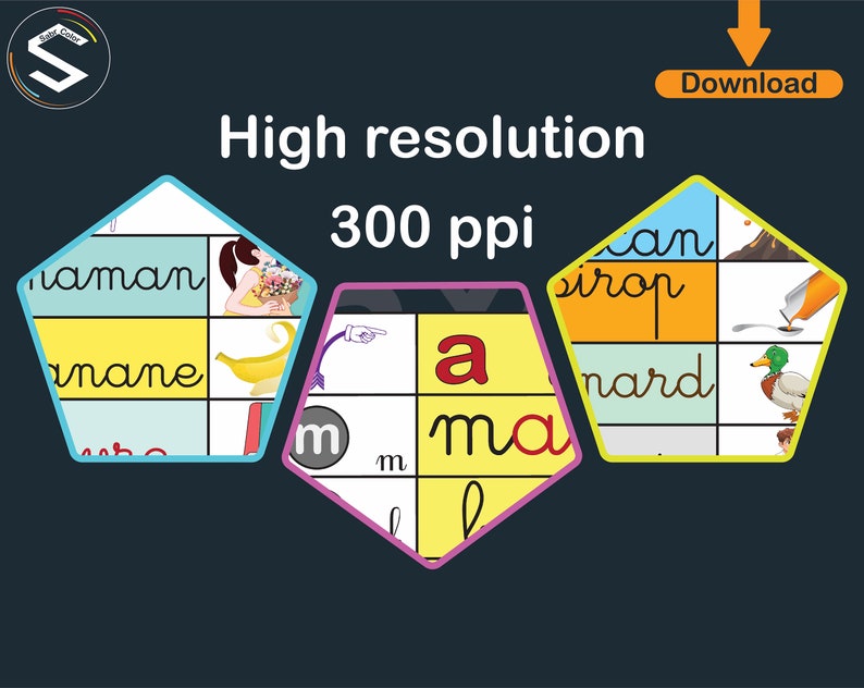 FRENCH Letters Board Cursive / Le Tableau De Lecture / | Etsy