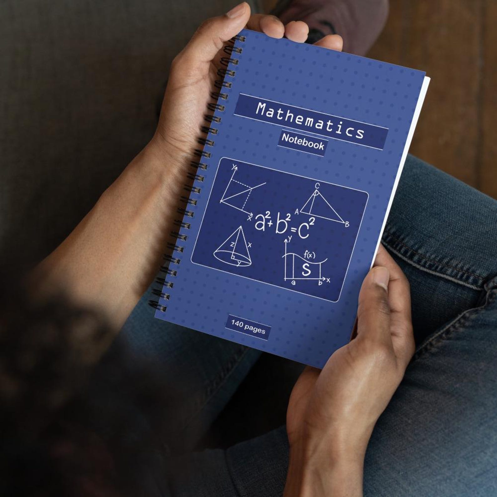 MATHEMATICS Dotted Paper Composition Spiral Notebook, for Students ...