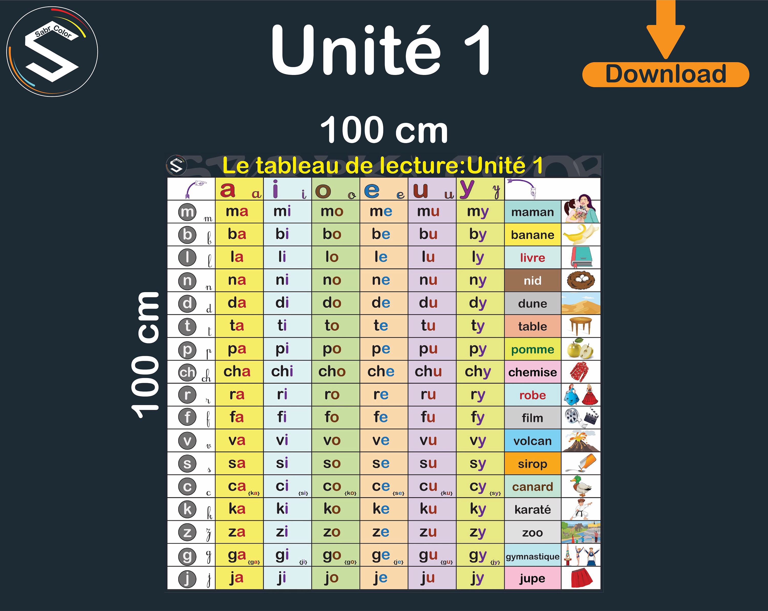 FRENCH Reading Table / Quatre Tableaux De Lecture / Preschool - Etsy