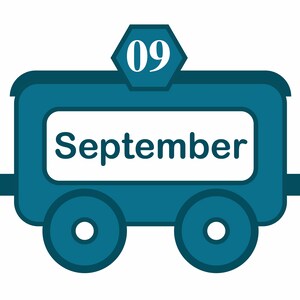 ENGLISH Months Train / the Months of the Year / Nursery Months Poster ...