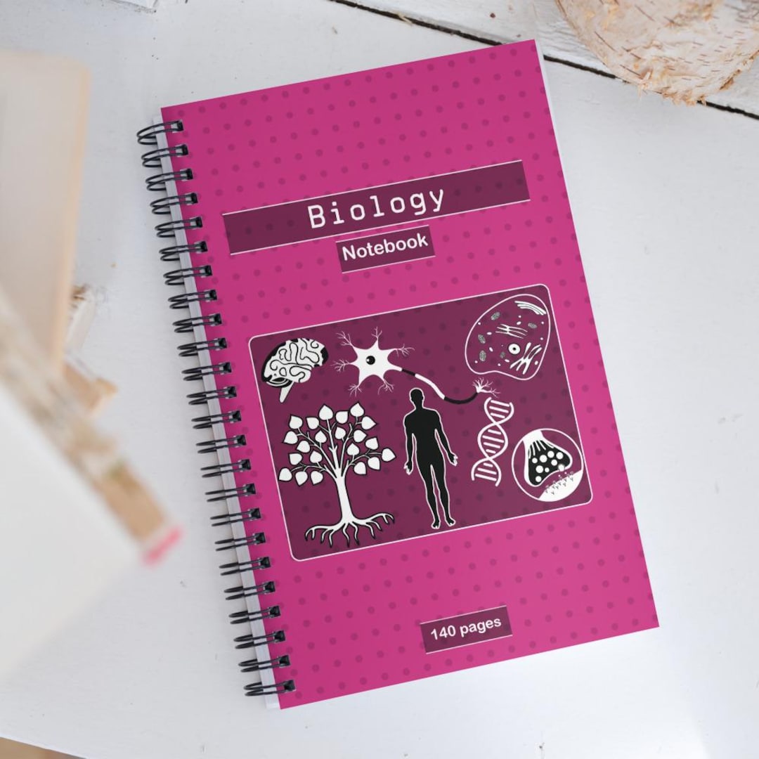 BIOLOGY Spiral Notebook, Dotted Paper Composition for Science Students ...