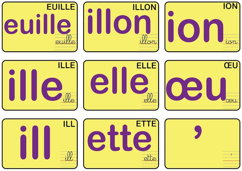 French Letters, Syllables Reading Printable Flashcards for Nursery and ...