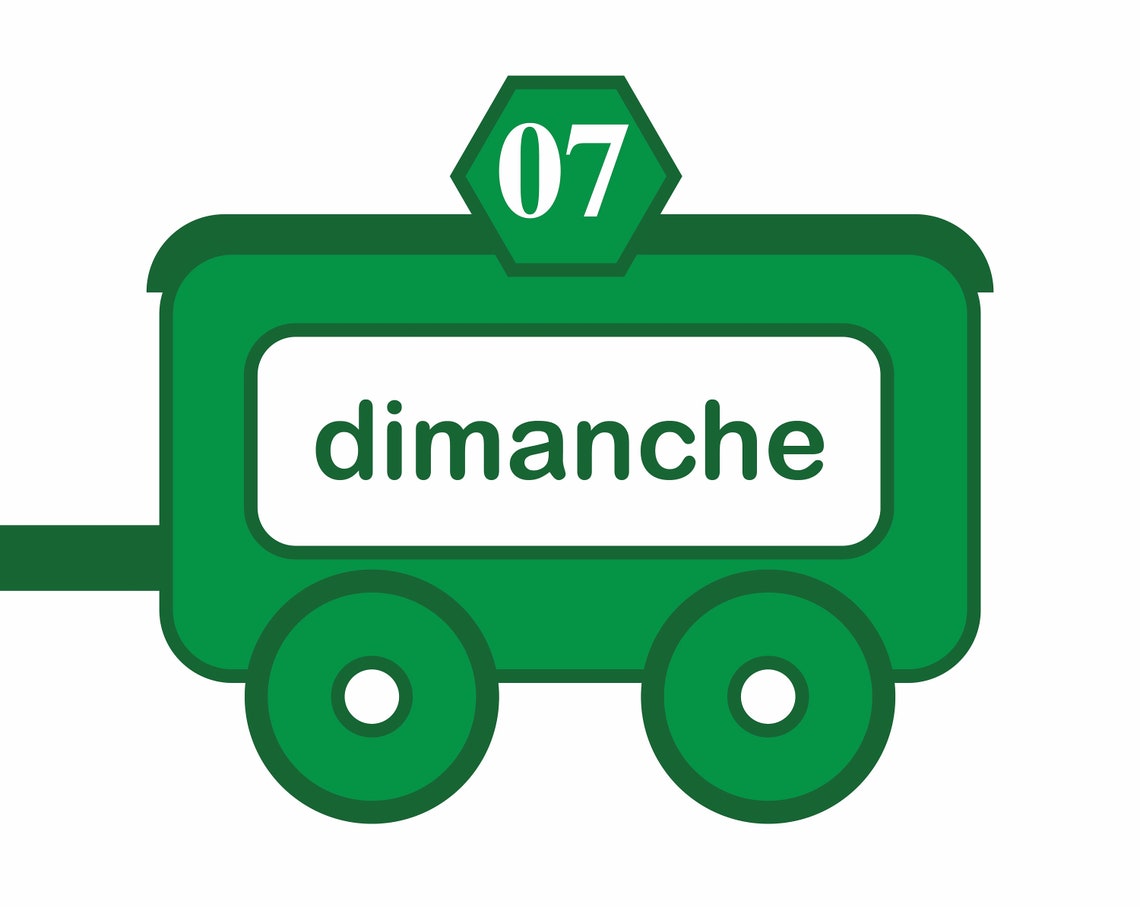 FRENCH Days Train / Le Train Des Jours / Les Jours De La Semaine ...