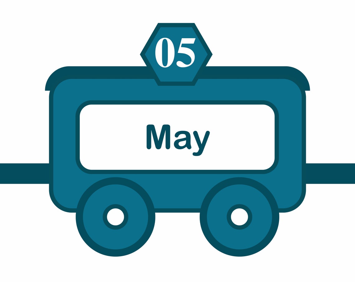 ENGLISH Months Train / the Months of the Year / Nursery Months Poster ...