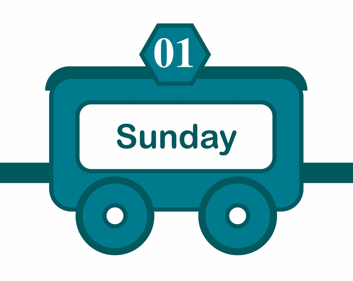 ENGLISH Days Train / the Days of the Week / School Days Poster ...