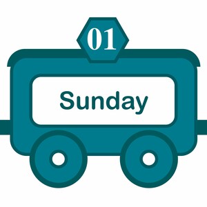 ENGLISH Days Train / the Days of the Week / School Days Poster ...