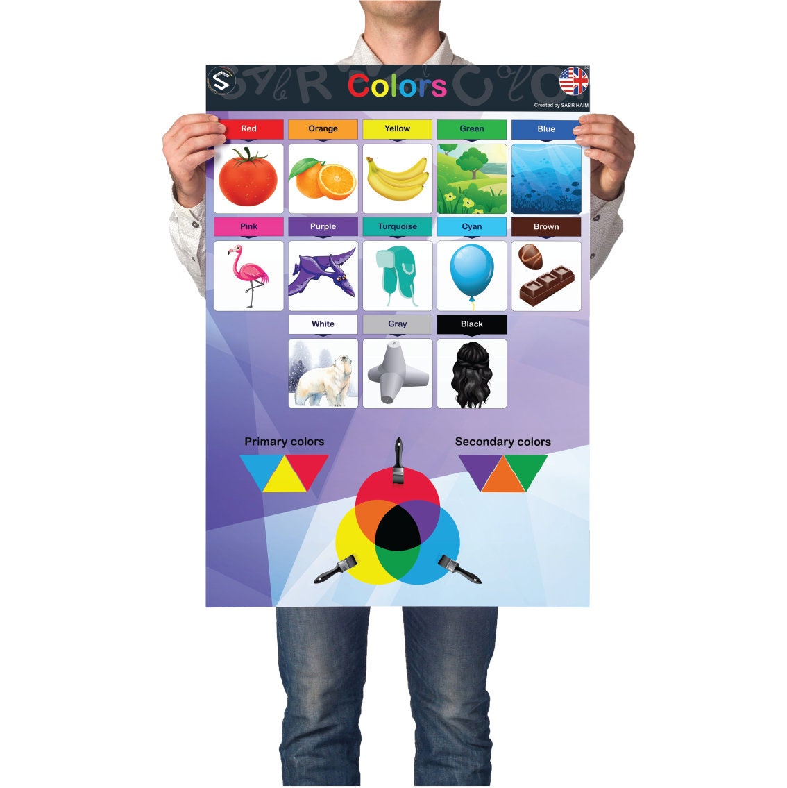 English Colours Poster/ Coloured Poster / Printable Nursery Art ...