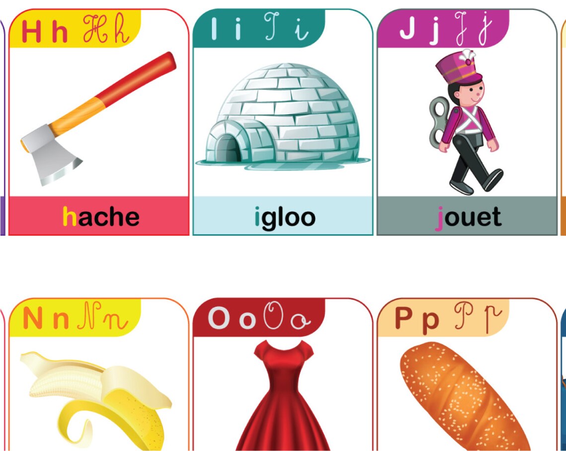 FRENCH Alphabet Letters Large Printable Wall Poster Les Lettres De L ...