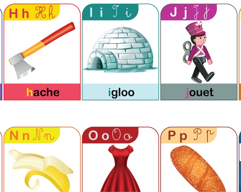 FRENCH Alphabet Letters Large Printable Wall Poster Les Lettres De L ...