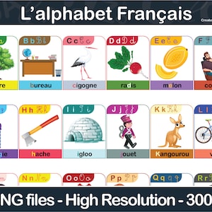 FRENCH Alphabet Letters Large Printable Wall Poster Les Lettres De L ...