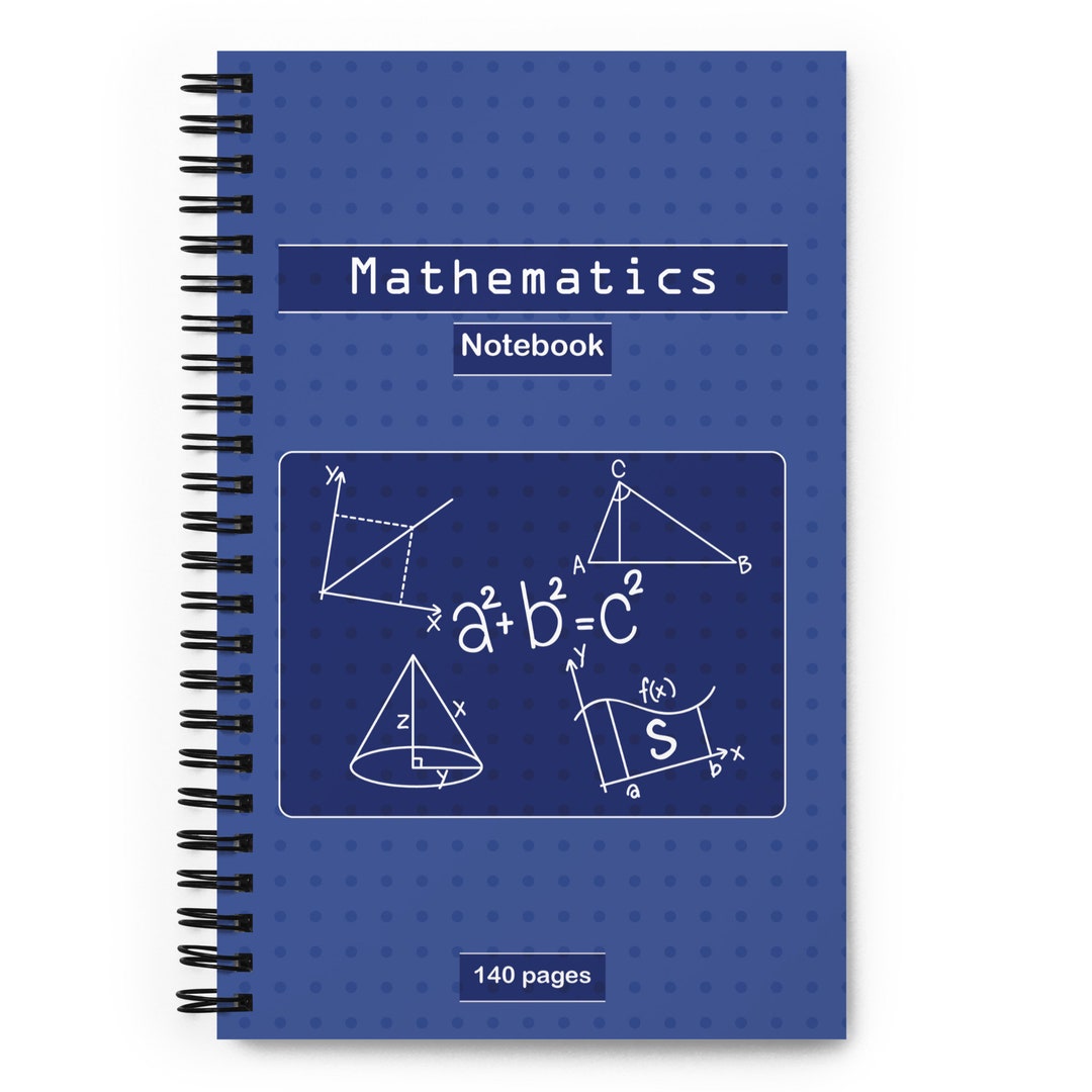 MATHEMATICS Dotted Paper Composition Spiral Notebook, for Students ...