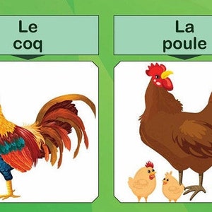 Les Animaux | French Animals Large Printable Posters for Nursery and ...