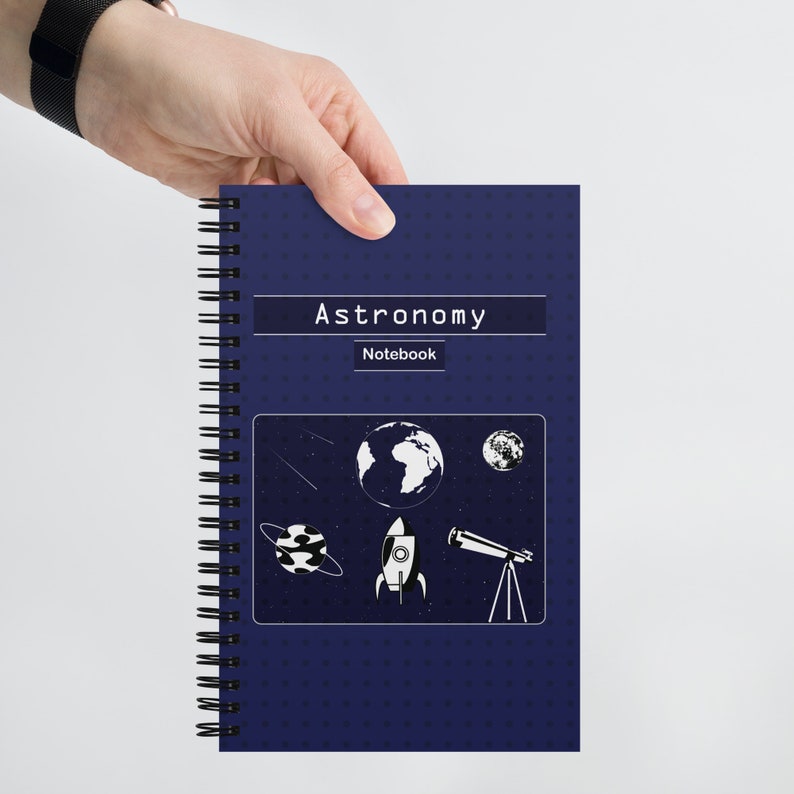 ASTRONOMY Spiral Notebook, Dotted Paper Composition for Science ...