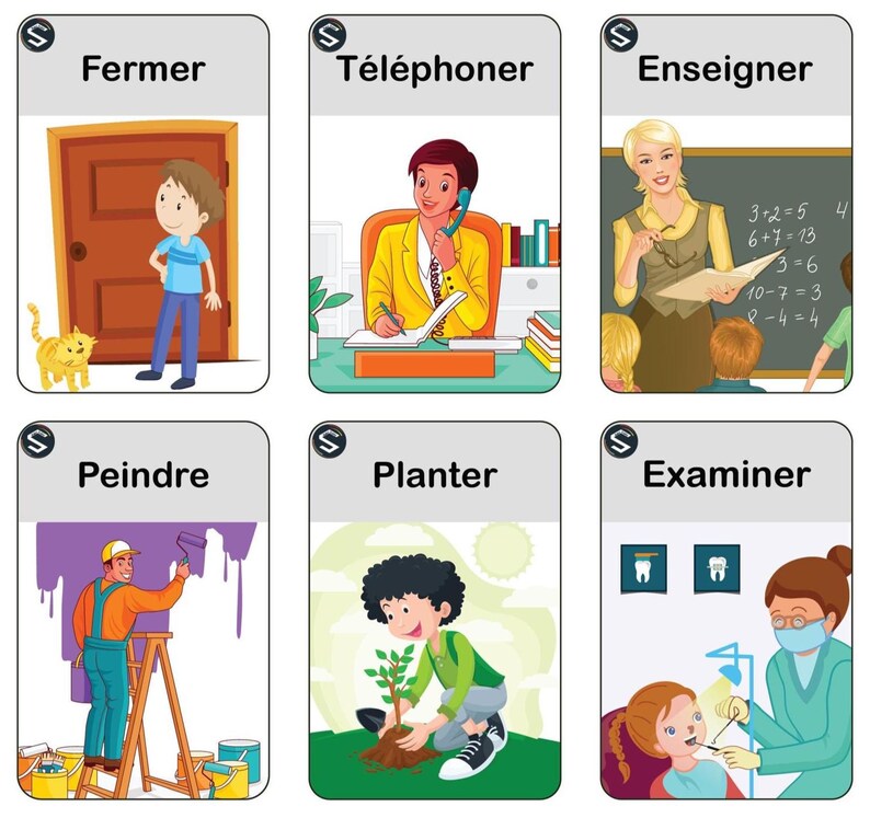 French Verbs Flashcards: Montessori Homeschool Learning (digital ...