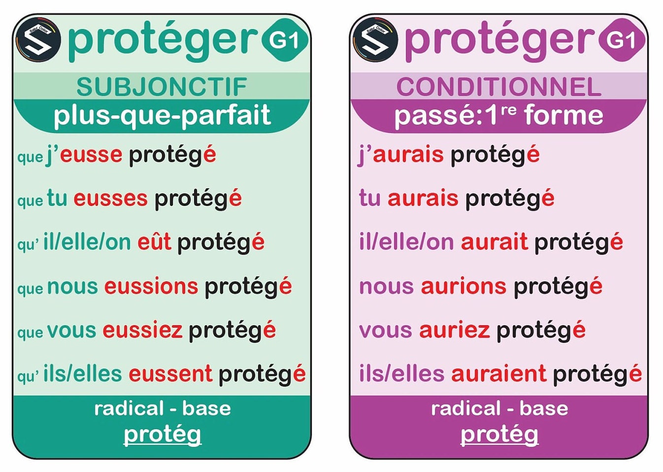 Le Verbe (PROTÉGER) à Tous Les Temps | French Verbs Conjugation ...