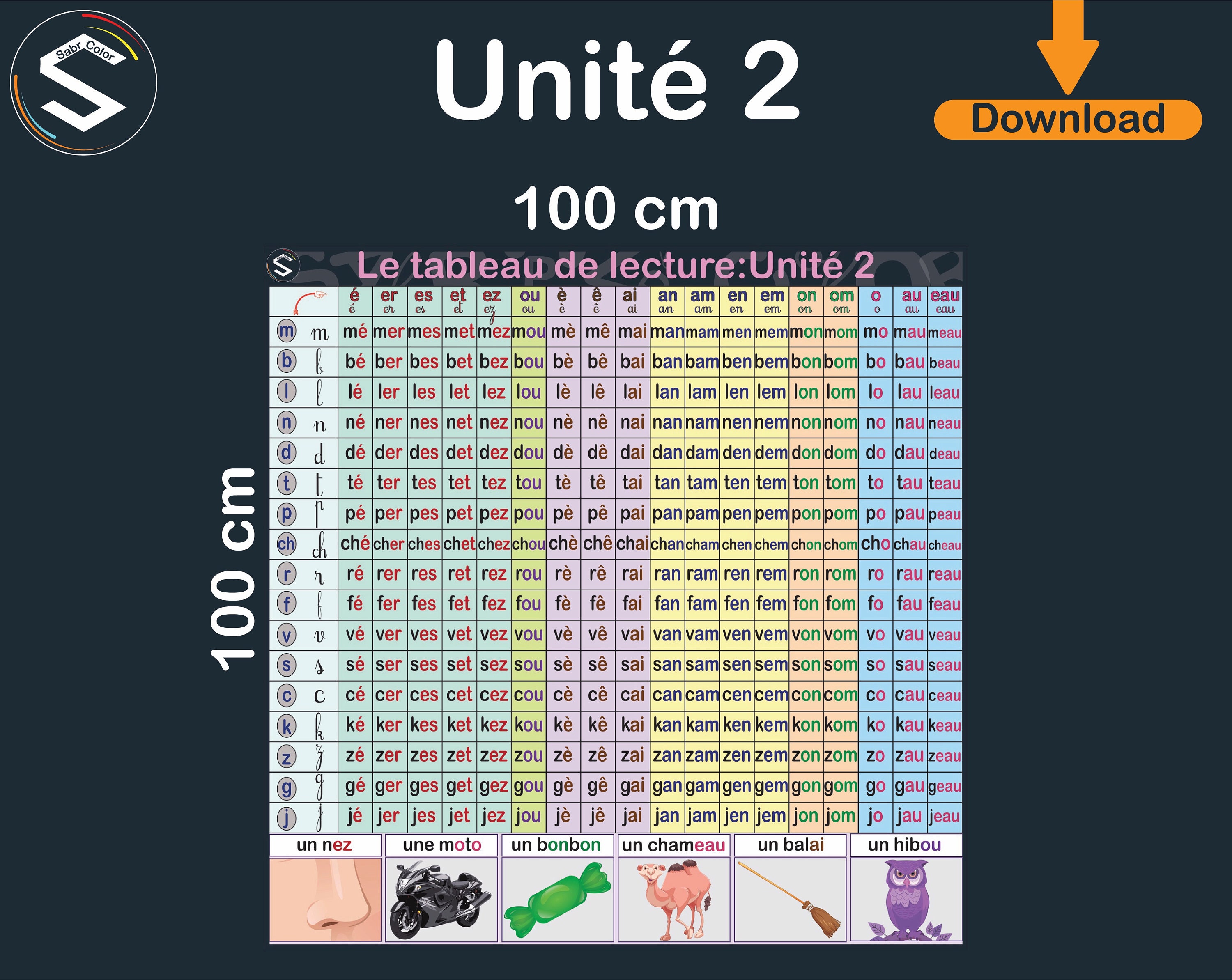 FRENCH Reading Table / Quatre Tableaux De Lecture / Preschool - Etsy