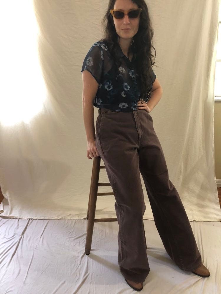 Vintage Levi's Chocolate Brown Bellbottoms - Etsy