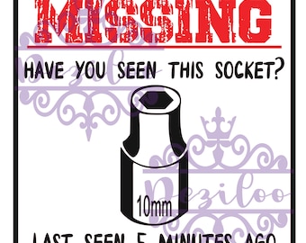 Missing 10mm Socket Svg - Etsy