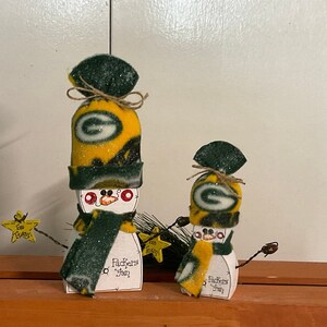 Green Bay Packers Snowmen - Etsy