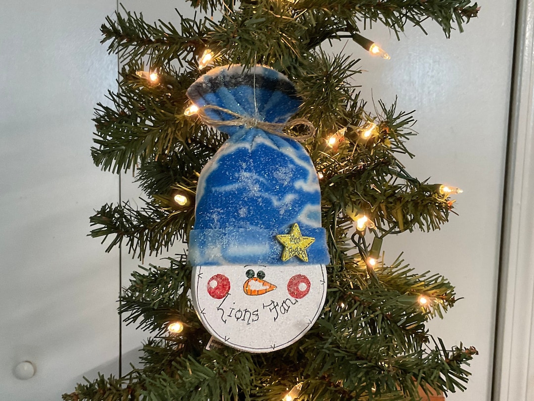 Detroit Lions Snowman Ornament - Etsy