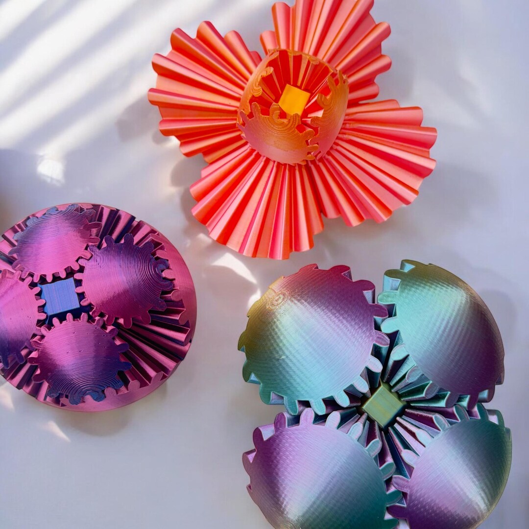 Gear Ball Sphere Fidget-transformable Stress Relief Toy, Colourful ...