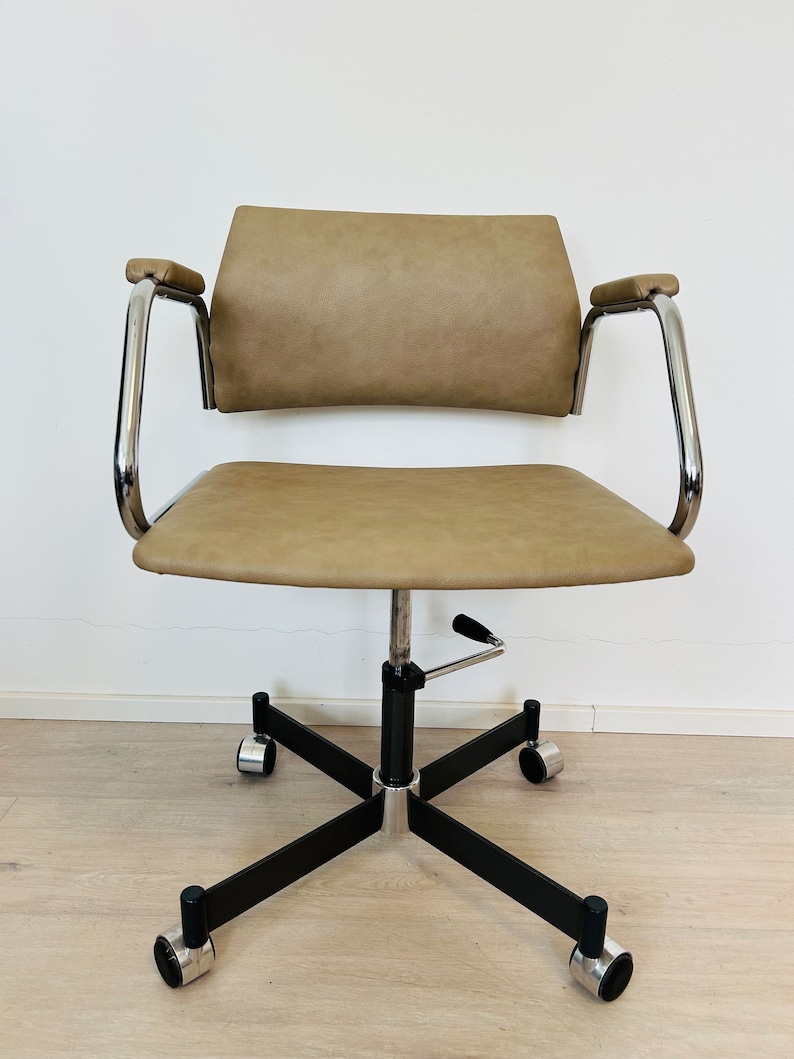 Fully Restored Beige Vintage Office Chair From Kovona, 1980s - Etsy