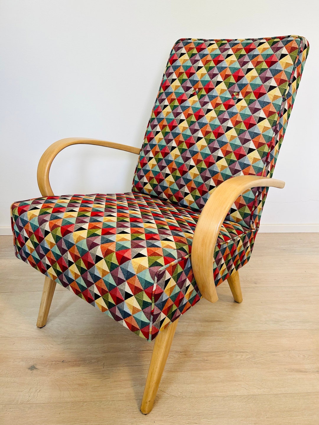 Lounge Vintage Armchair Byjaroslav Smisek for TON, Czekoslovakia 1960"s ...