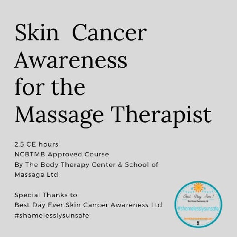 Skin Cancer Awareness for the Massage Therapist - Etsy