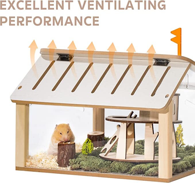 Wooden Hamster Cage With Hamster House Wood Hamster House - Etsy