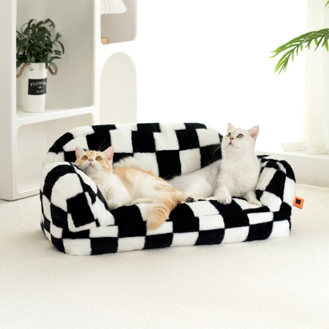 Double Cat Sofa Bed, Cat Couch, Cozy Cat Bed, Cat Furniture, Pet ...