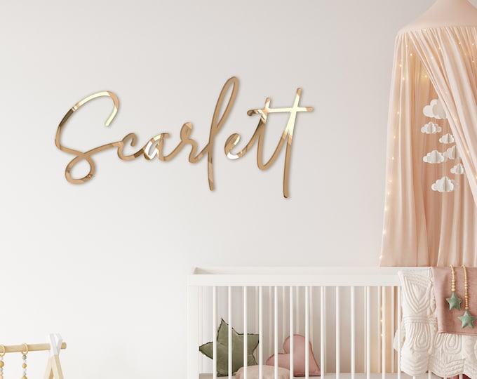 Nursery Name Art Baby Room Sign Nursery Wall Decor Nursery Wall Art ...