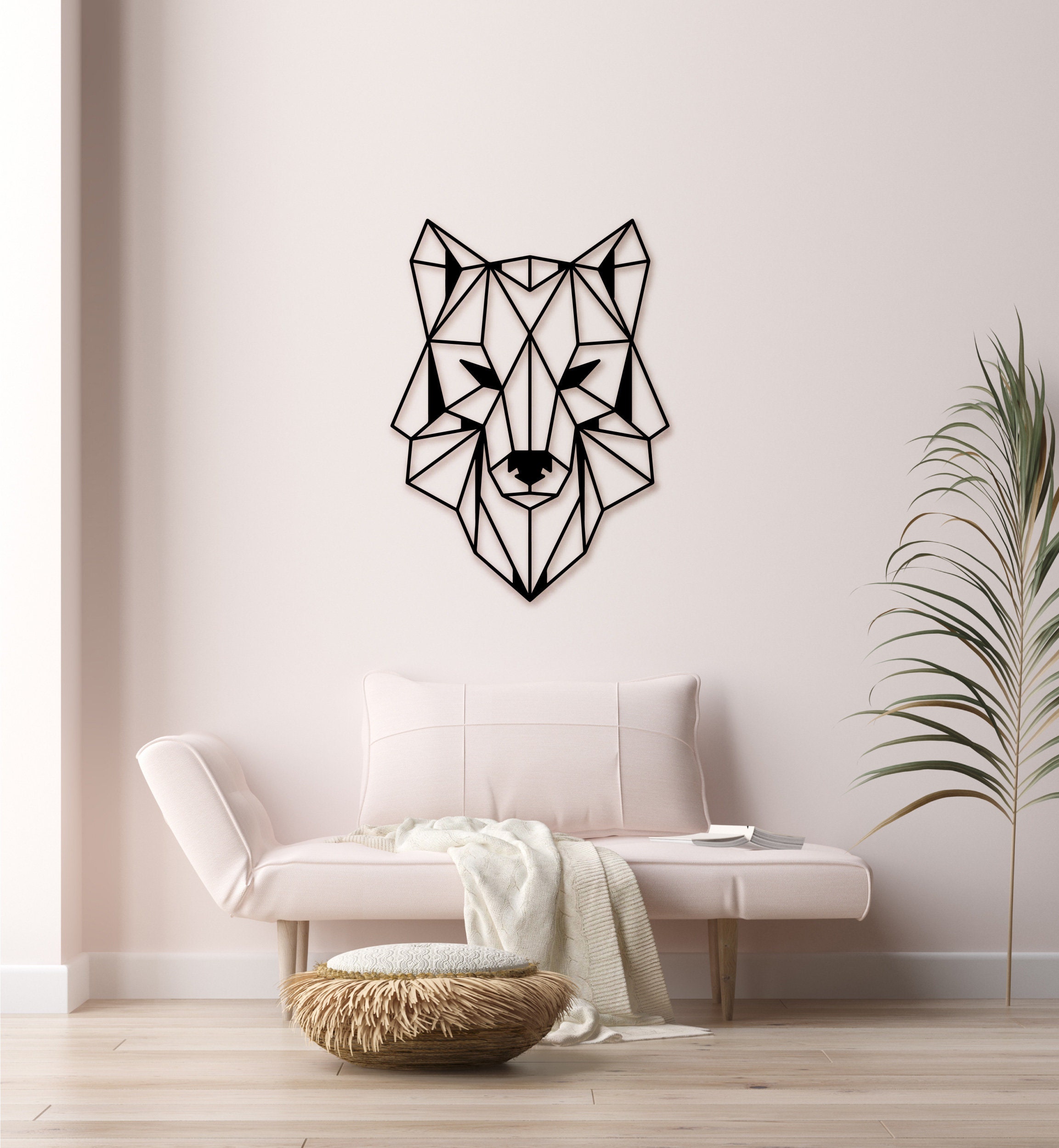 Wolf Wall Decor Geometric Wolf Wall Art Home Wall Decor - Etsy