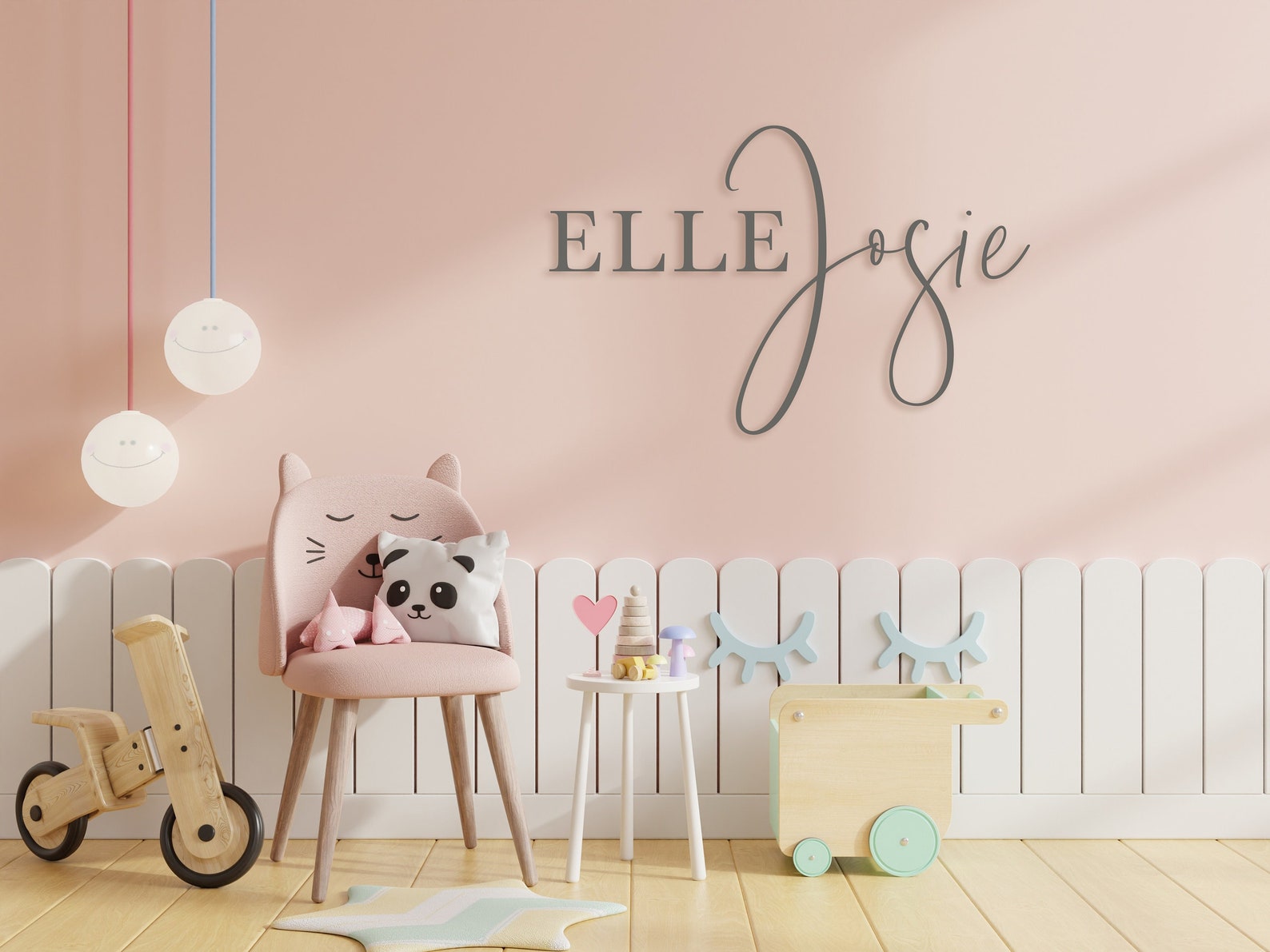 Baby First and Middle Name Sign Custom Girl Name Sign - Etsy