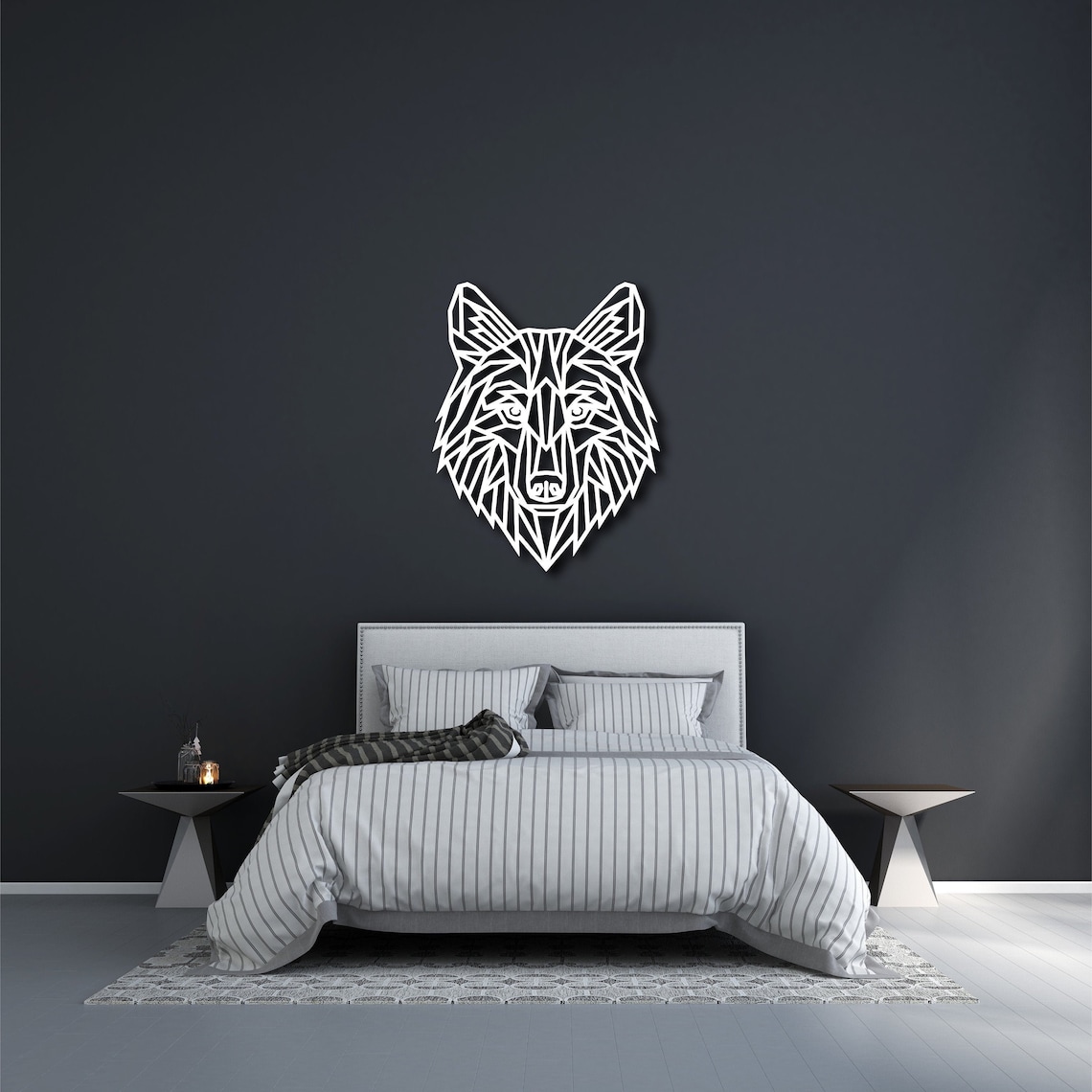 Geometric Wolf Wall Art Geometric Wall Decor Wolf Wall Art - Etsy