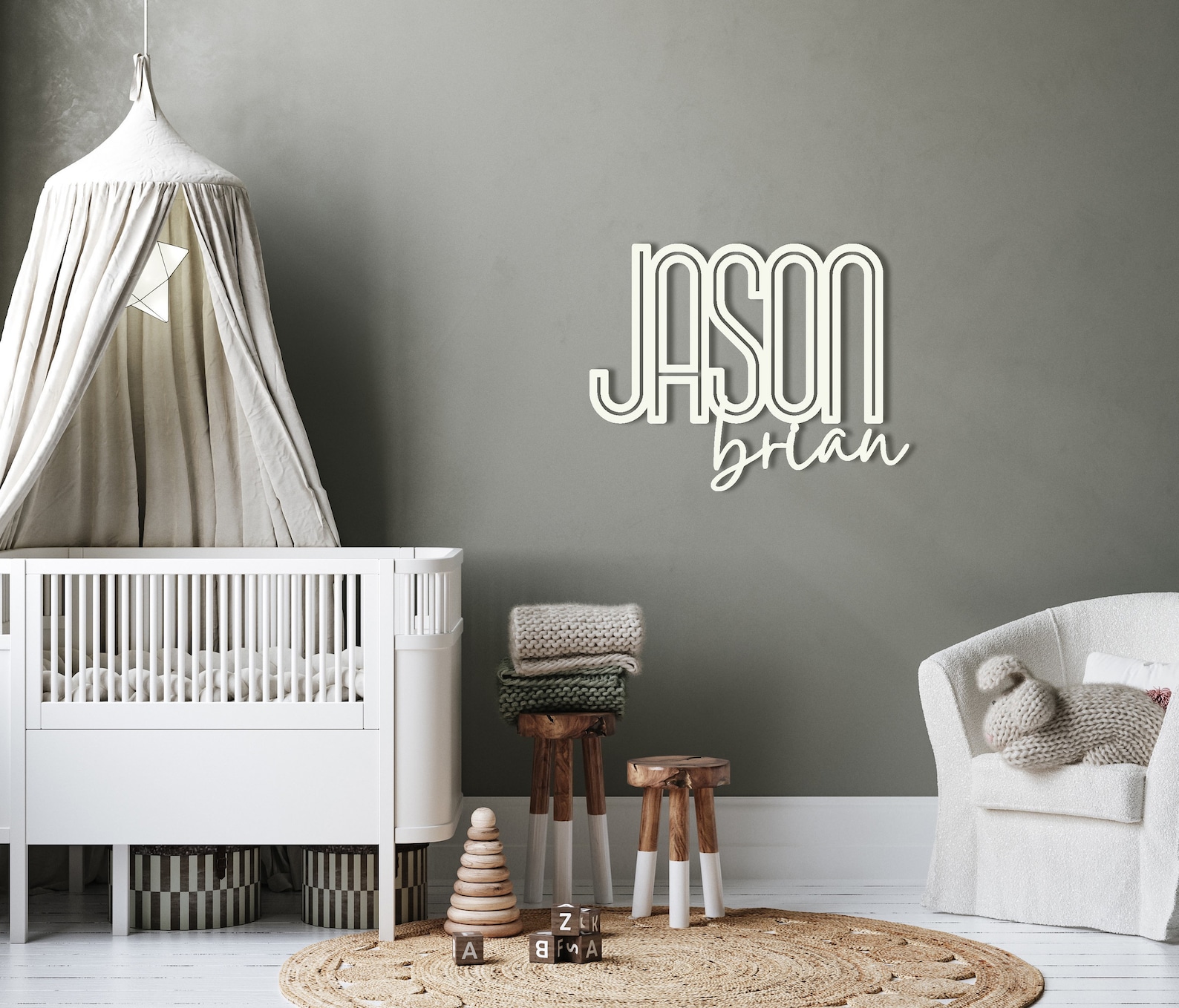 Nursery Custom Name Sign Boy Name Sign Modern Name Sign - Etsy
