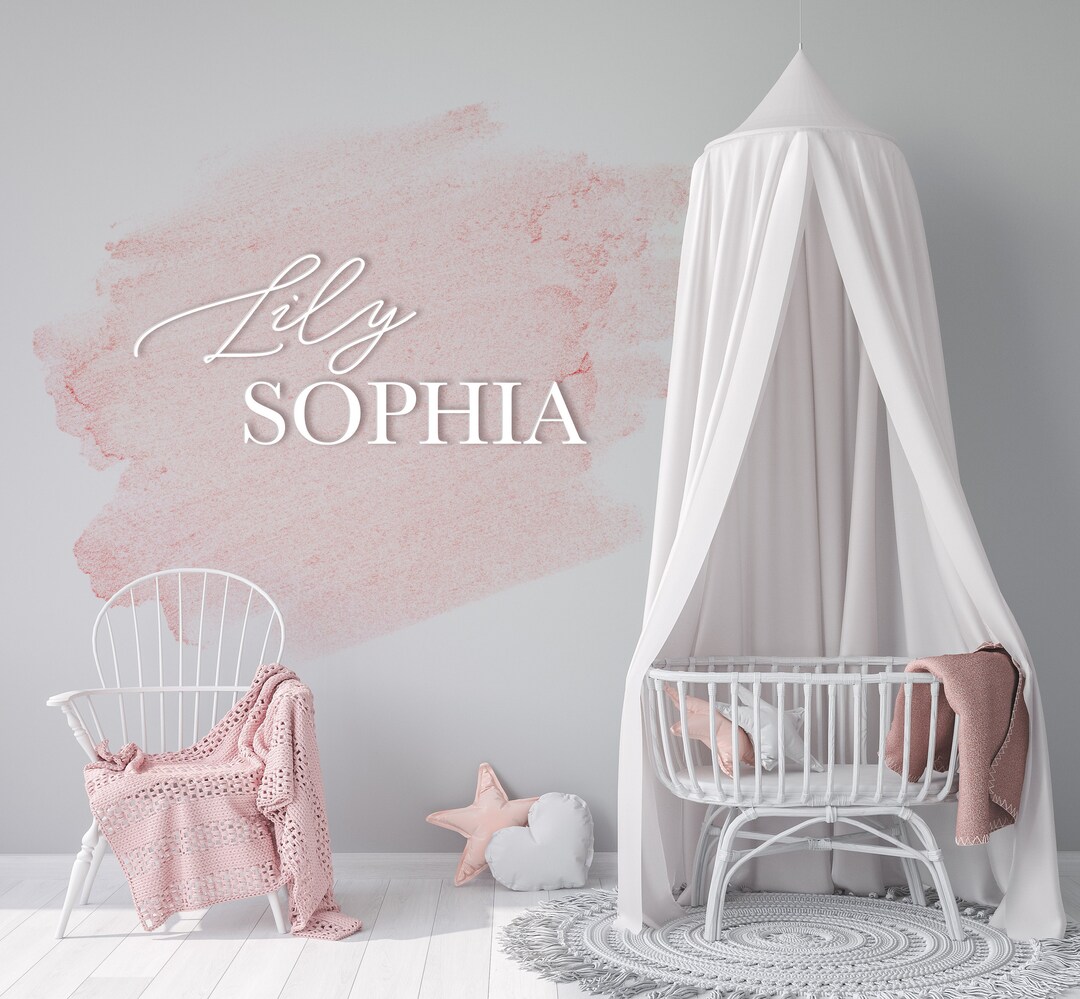 First and Middle Sign Name - Gold Mirror Name Sign - Custom Name Sign ...