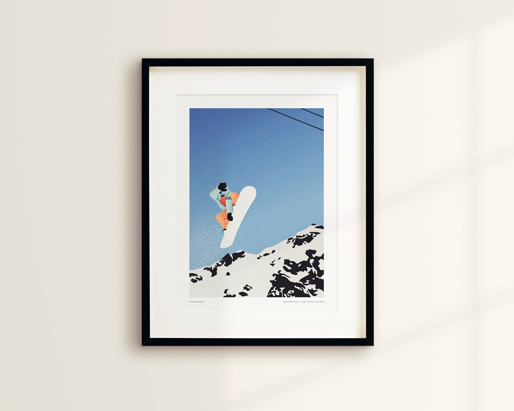 SNOWBOARD Poster | Retro Poster - Sport, Snowboard - French Pair Poster ...